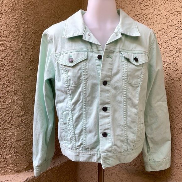 Talbots | Jackets & Coats | Vintage Light Mint Talbots Jean Jacket ...